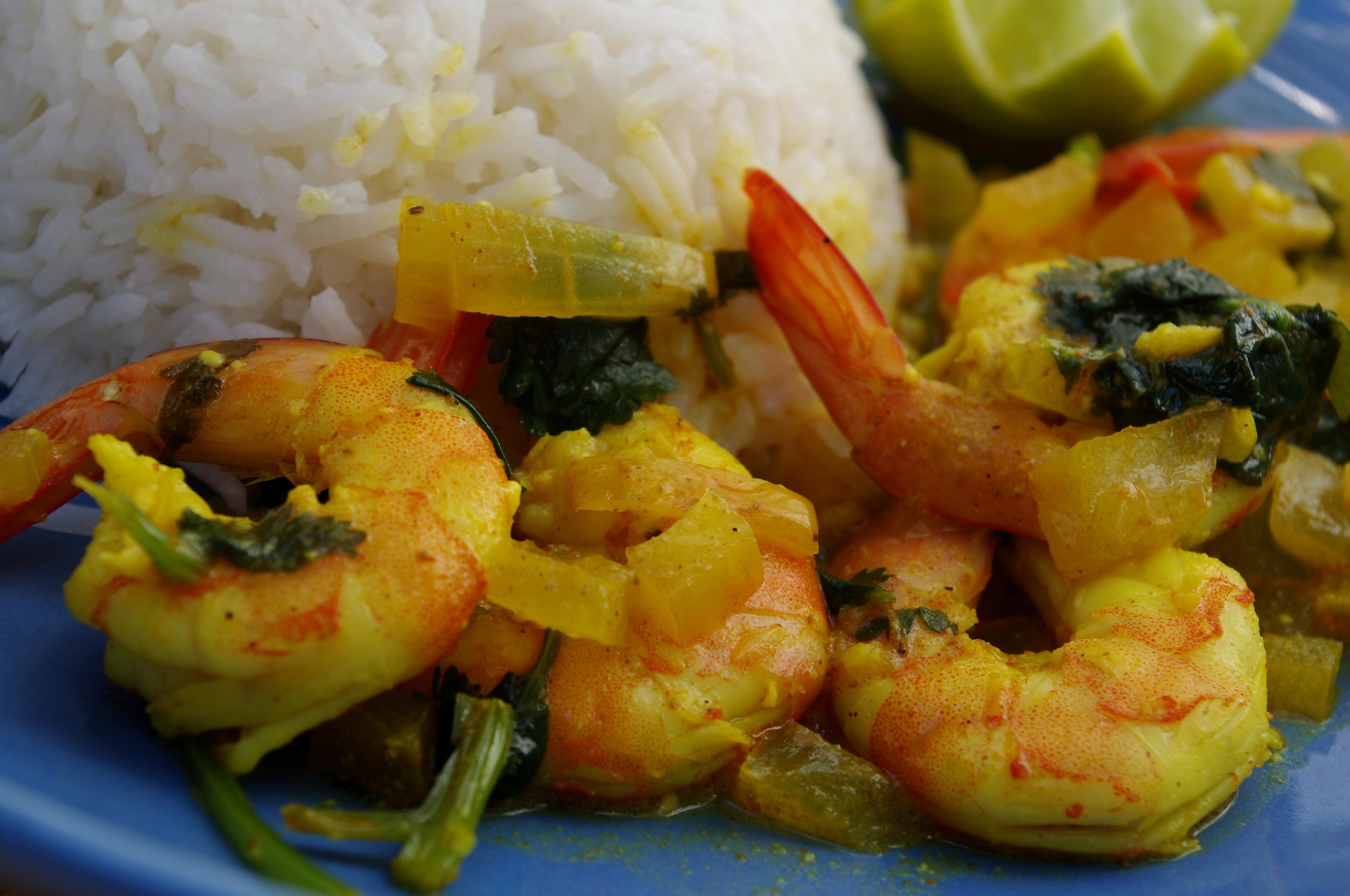 Curry De Crevettes Au Lait De Coco Et Coriandre Kiyakuisine